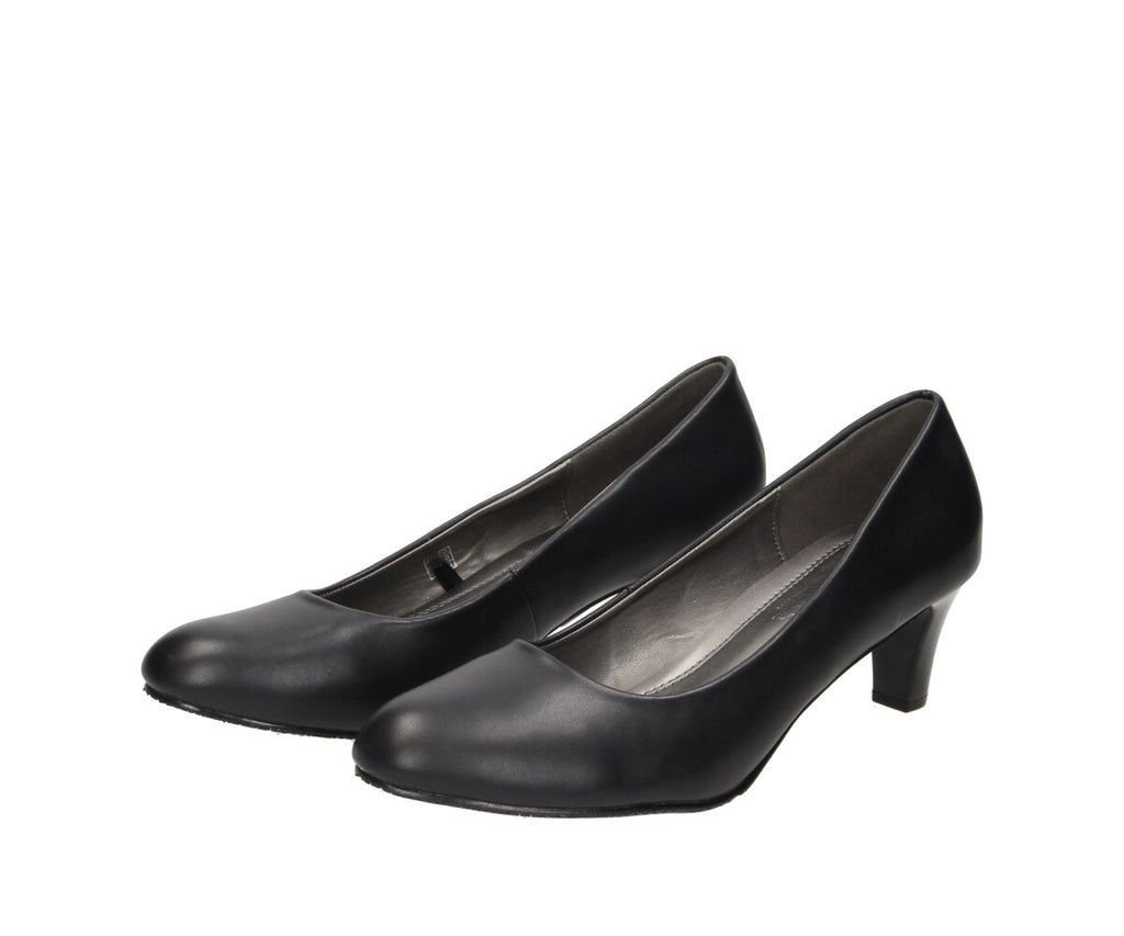Aurelia Black PU - Damen Pumps – XL Fitters